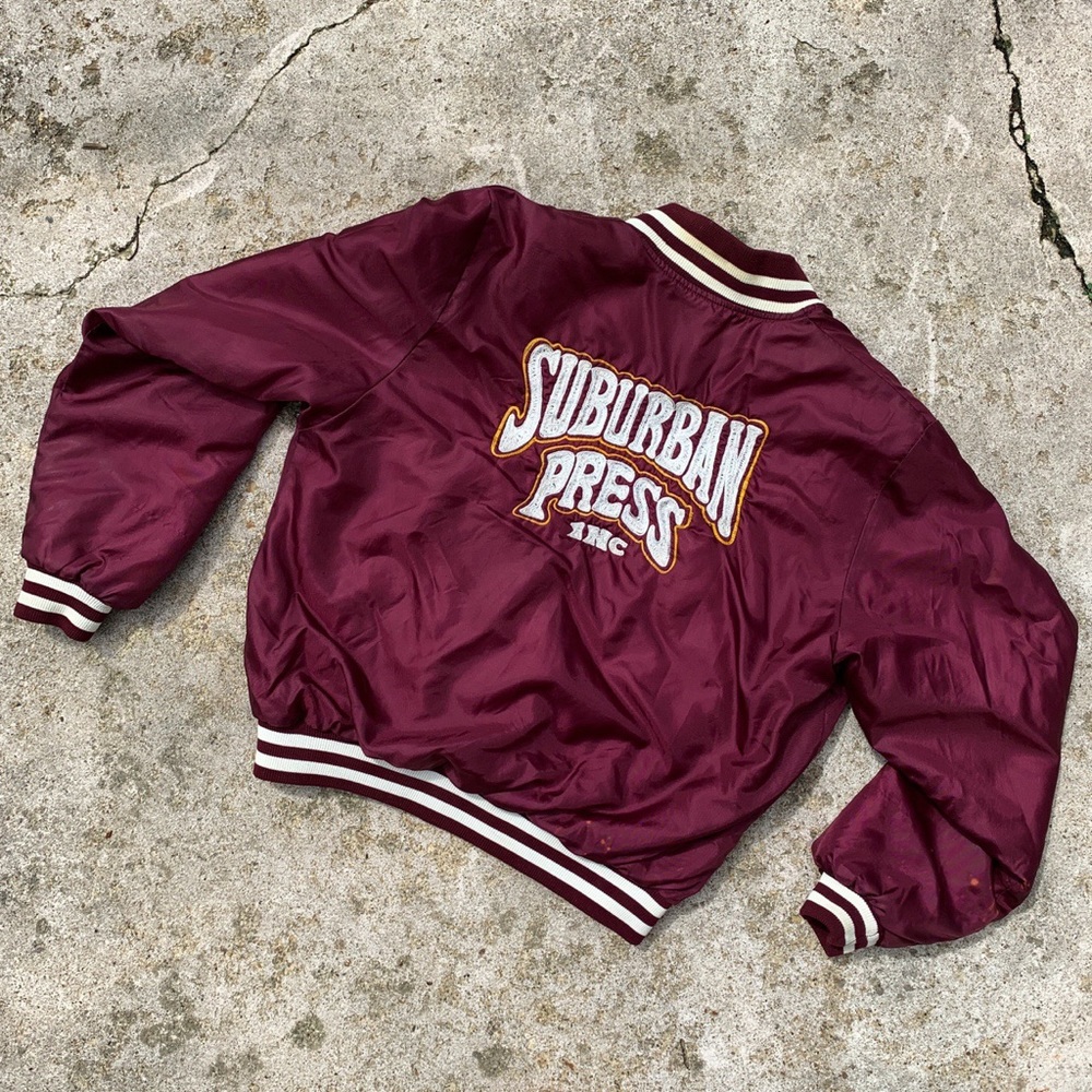 Vintage Chainstitch Embroidered Bomber Jacket - Gem